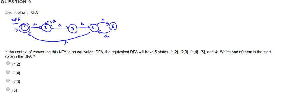 SOLVED: Given below is NFA: NFA In the context of converting this NFA ...