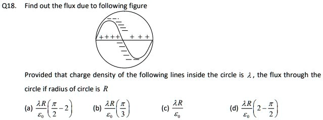 Step by step solution Q18. Find out the flux due to following figure ...