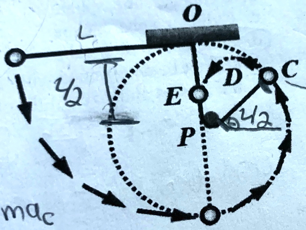 SOLVED: As shown in the figure, a pendulum is made up of a bob A ...
