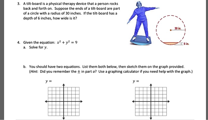 tilt board is physical therapy device that person rocks back and forth ...