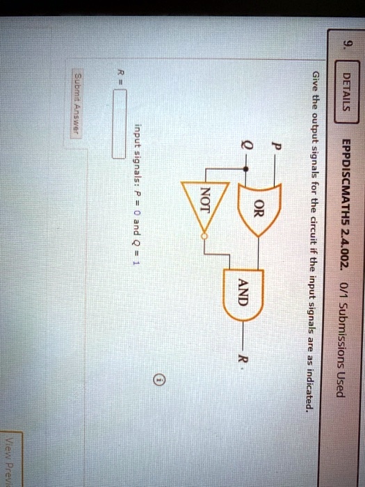 SOLVED:the DETAILS output signals for EPPDISCMATHS the circuit if the 24.002. input signals 8 ...
