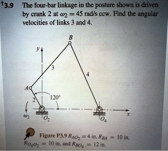 How is this solved without a velocity polygon? 13.9 The four-bar ... How is this solved without a velocity polygon? 13.9 The four-bar ...