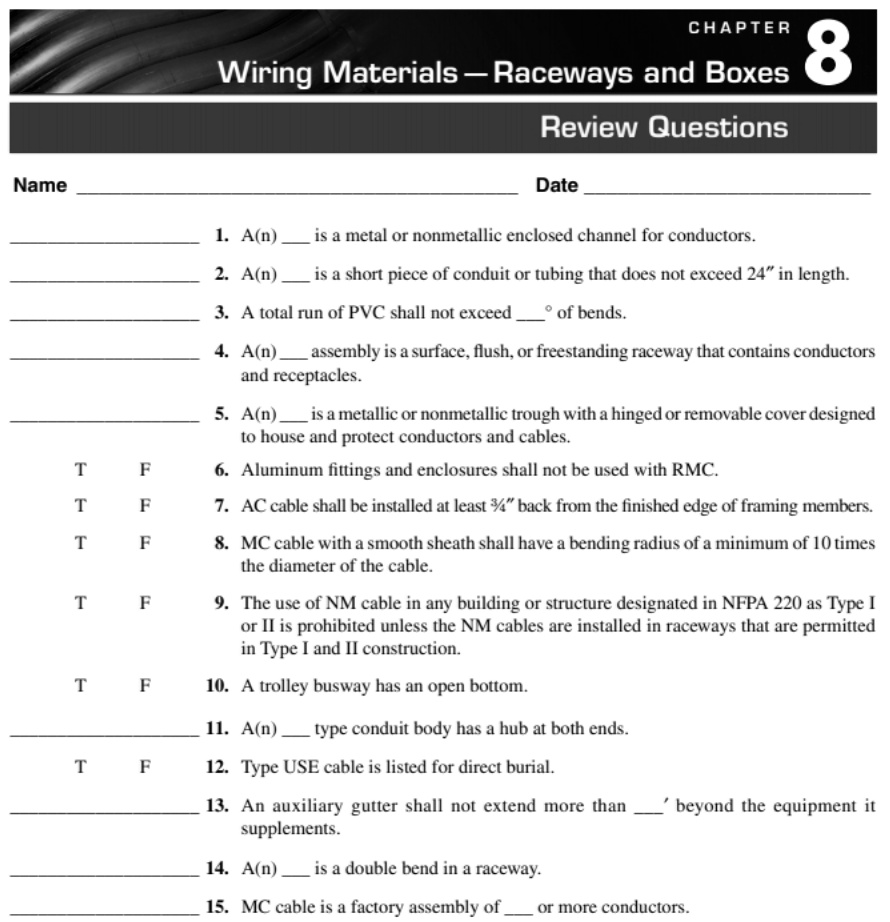 texts chapter 8 wiring materials raceways and boxes review questions ...