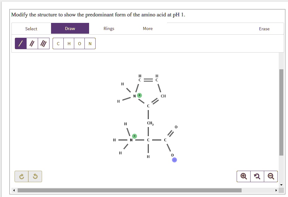 SOLVED: Modify the structure to show the predominant form of the amino ...