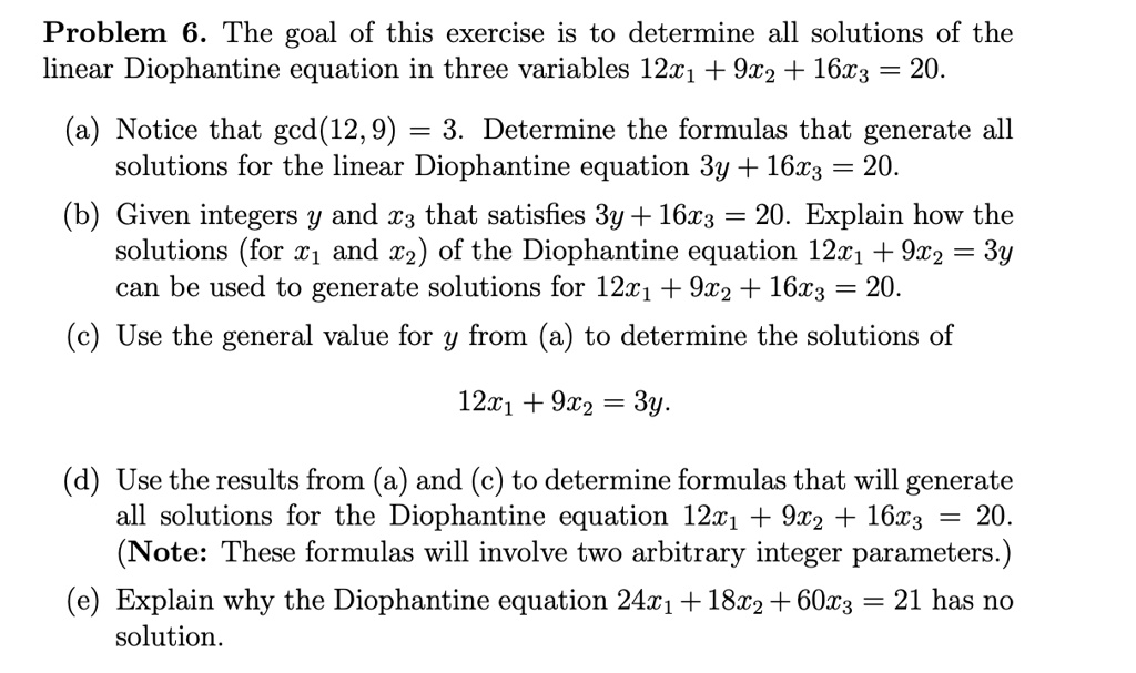 problem 6 the goal of this exercise is to determine all solutions of ...
