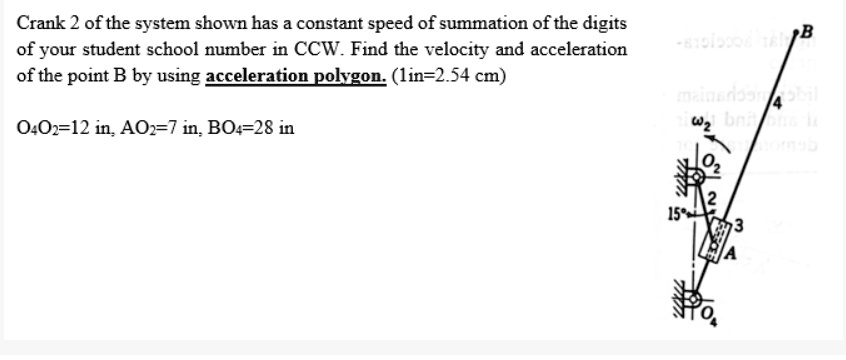 SOLVED: Crank 2 of the system shown has a constant speed of summation of the digits of your ...