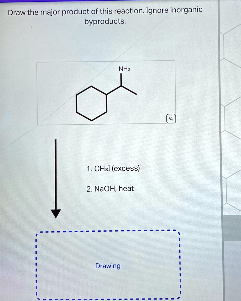 Draw the major product of this reaction. Ignore inorganic byproducts ...
