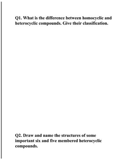 qi what is the difference between homocyclic and heterocyclic compounds ...