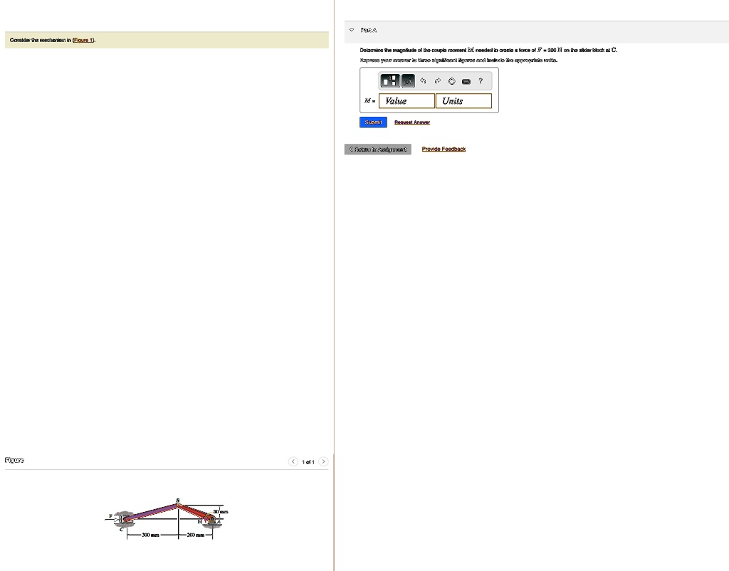determine the magnitude of the couple moment m needed to create a force ...