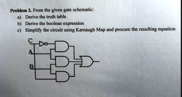SOLVED: Problem 2.From the given gate schematic: a)Derive the truth ... SOLVED: Problem 2.From the given gate schematic: a)Derive the truth ...