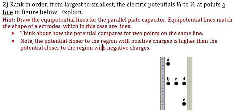 2 rank in order from largest to smallest the electric potentials vi to ...