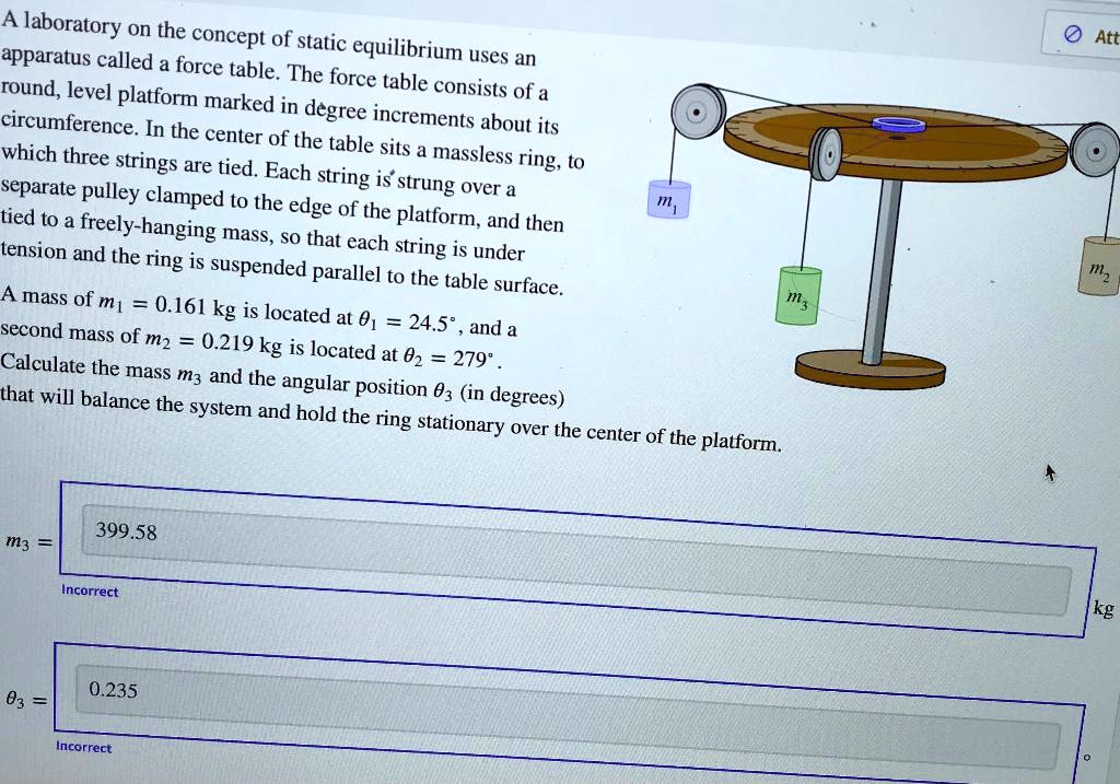 SOLVED: A laboratory on the concept of static equilibrium uses an ...