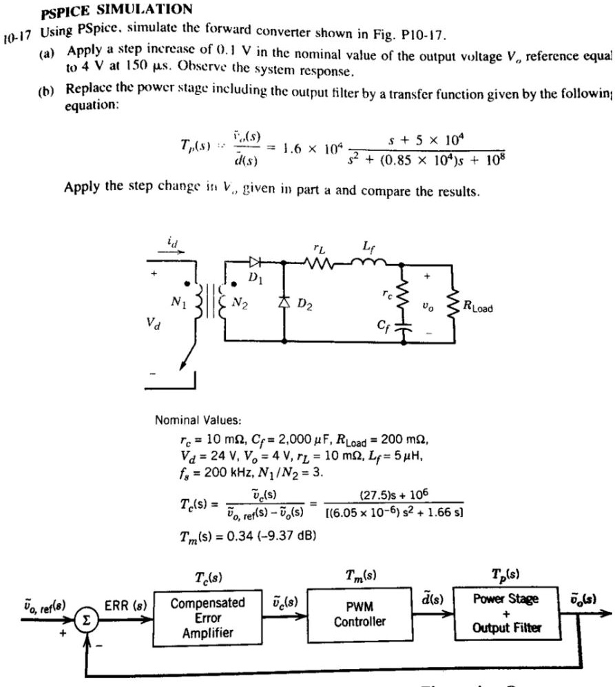 SOLVED: NOTE: DO SIMULATION USING PSPICE SOFTWARE. PSPICE SIMULATION 10-17 Using PSpice ...