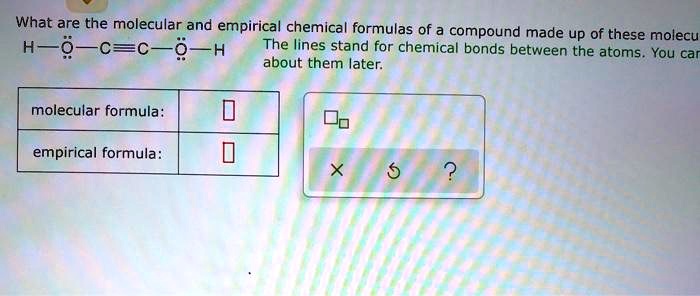 what are the molecular and empirical chemical formulas of a compound ...