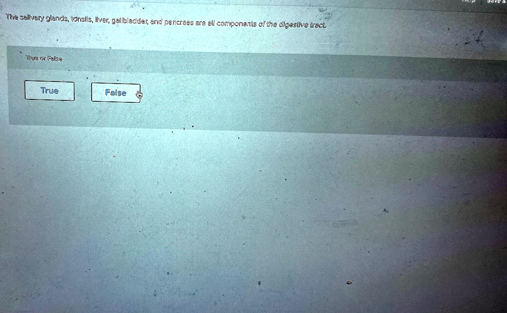 The salivary glands, tonsils, liver, gallbladder, and pancreas are all ...
