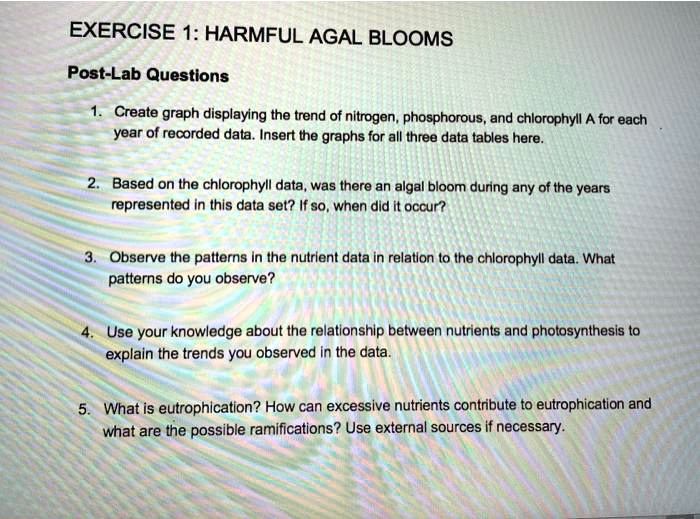 exercise harmful agal blooms post lab questions create graph displaying ...