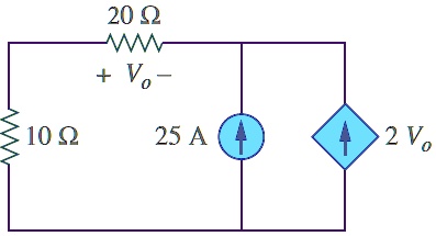 SOLVED: In the Circuit Shown below, find the voltage Vo.