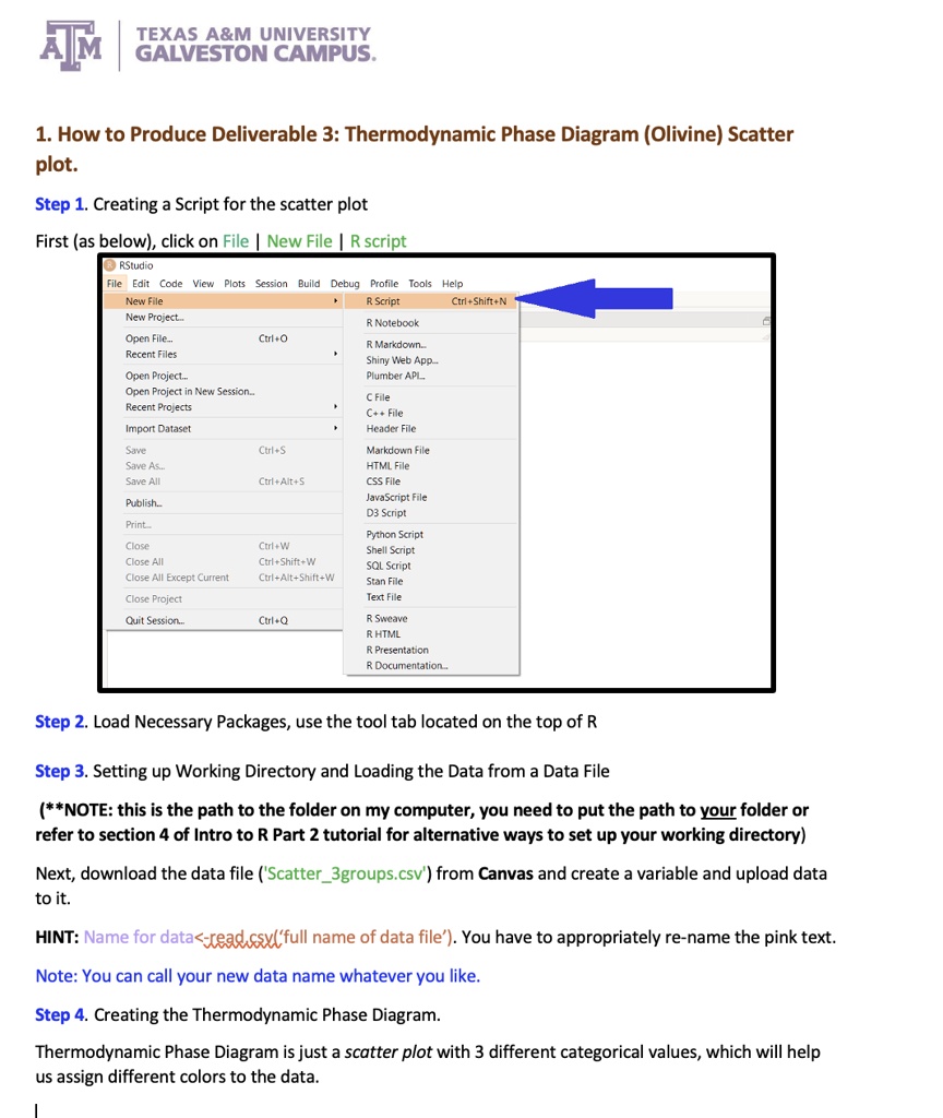 texas am university galveston campus 1 how to produce deliverable 3 thermodynamic phase diagram ...