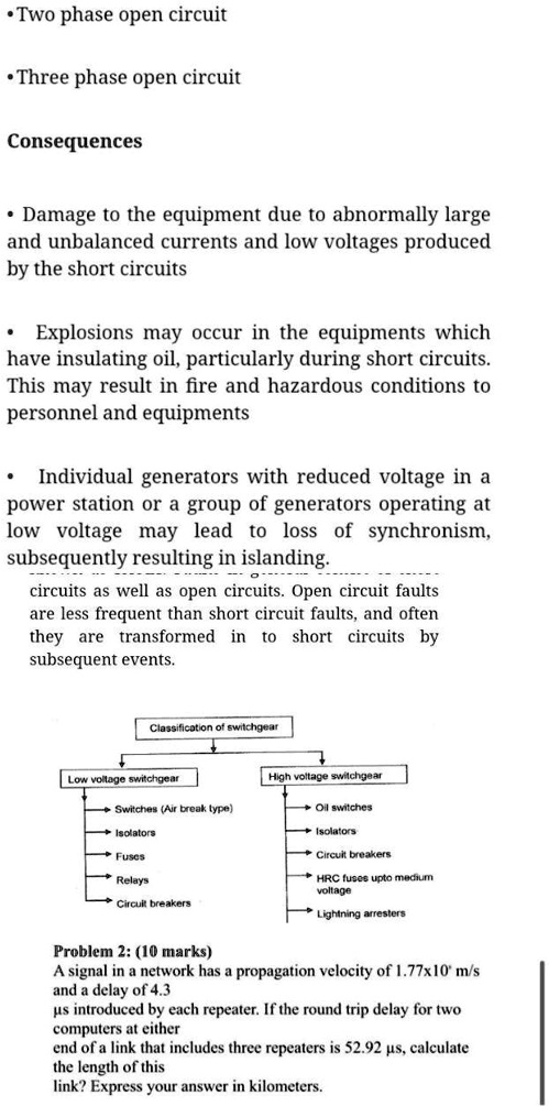 SOLVED: Computer science Two-phase open circuit Three-phase open ...