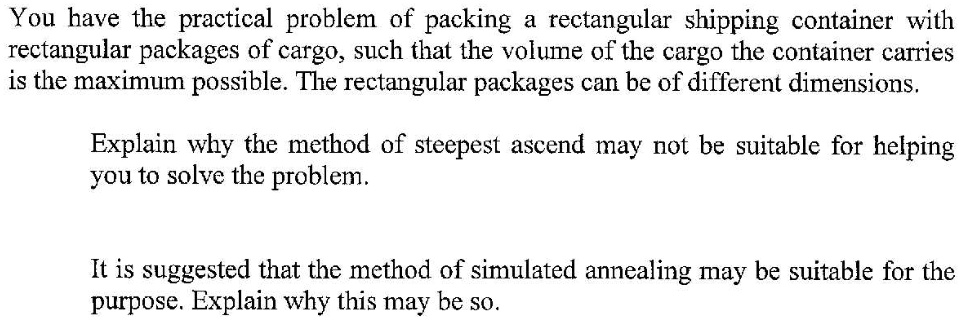 SOLVED: You have the practical problem of packing rectangular shipping ...