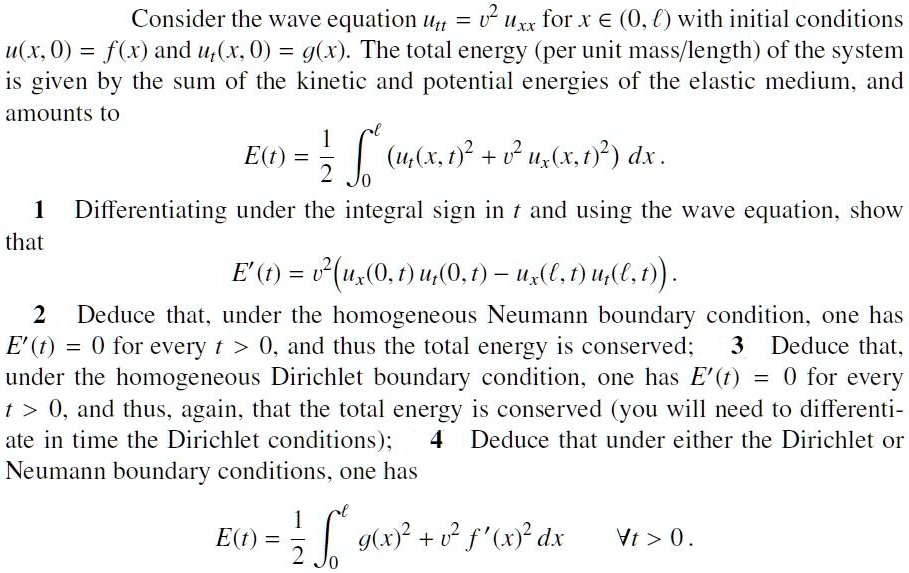 Solved Consider The Wave Equation Utt 0 Uxx For € 0 With Initial