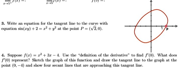 SOLVED:Write Mqqation for the tangent line to the curVe with ""[Wation ...