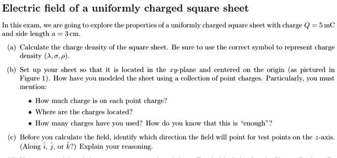Electric field of a uniformly charged square sheet. In this example, we ...