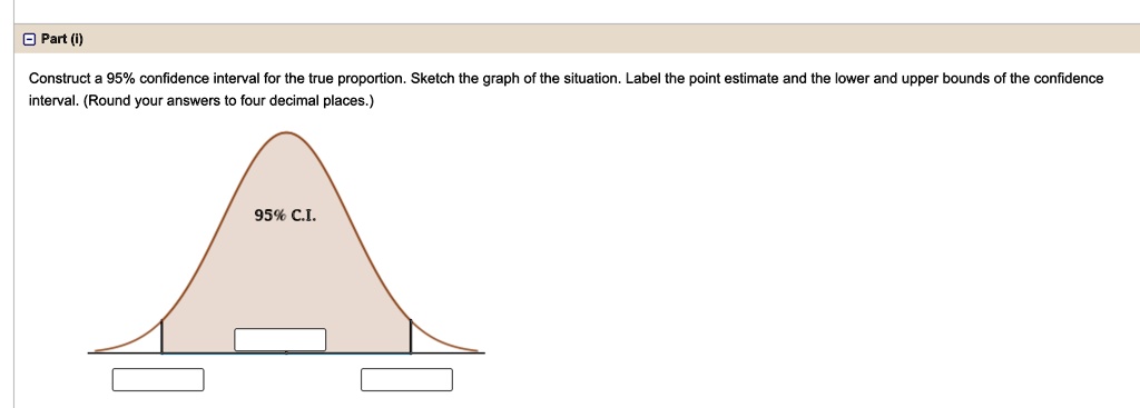 SOLVED:Part (i) Construct 95% confidence interval for the true ...
