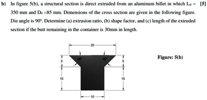 B) In figure 5(b), a structural section is direct extruded...