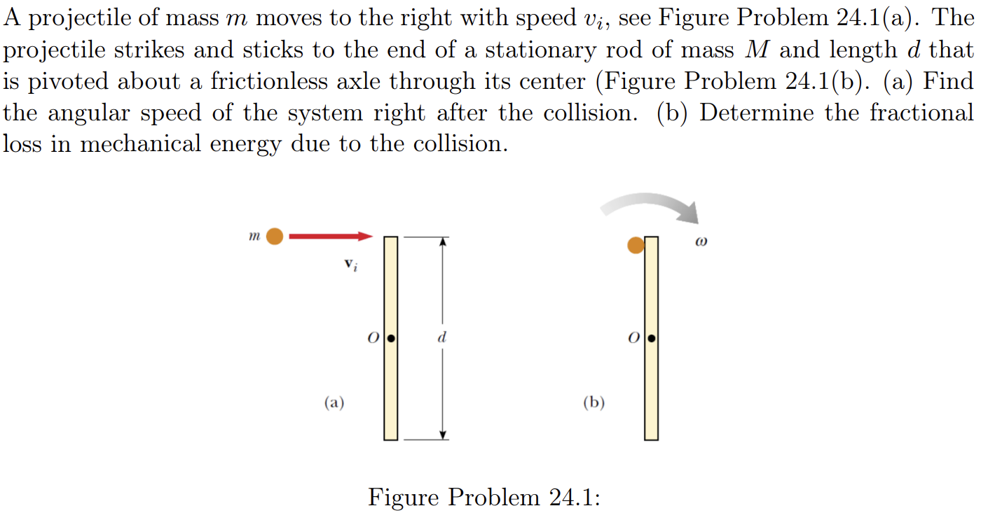 a projectile of mass m moves to the right with speed vi see figure ...