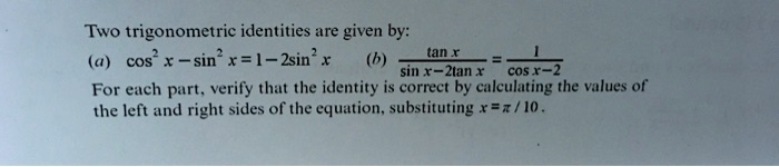 SOLVED: Using MATLAB... Please show commands. Two trigonometric ...
