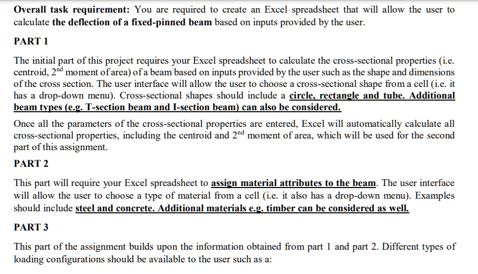 SOLVED: â€¢ Uniformly distributed load â€¢ Point load at any given ...