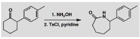 1. NH2OH 2. TsCl, pyridine
