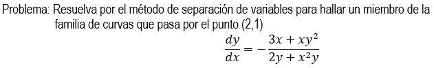 SOLVED: Solve by the method of separation of variables to find a member ...
