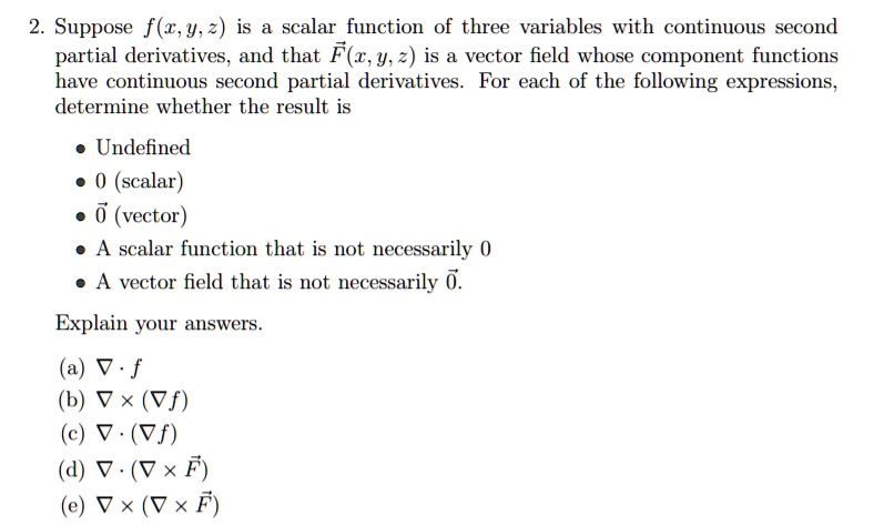 Solved Suppose Fry Is Scalar Function Of Three Variables With Continuous Second Partial 