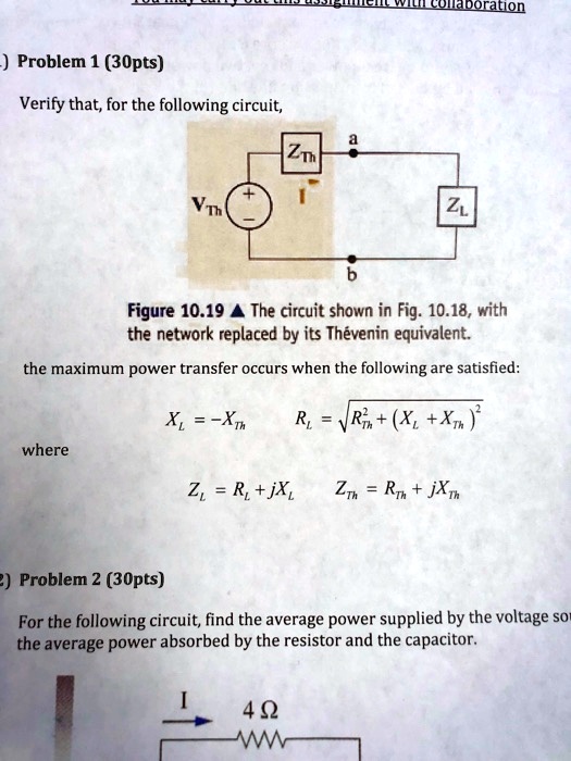 SOLVED: Title: Maximum Power Transfer in a Circuit Problem (3Pts ...