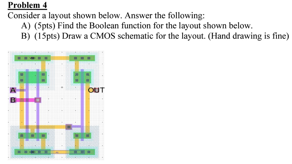 Solved Problem 4 Consider The Layout Shown Below Answer The Following A 5 Pts Find The 