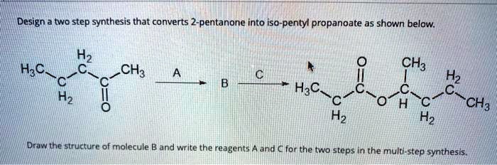 SOLVED: Design a two step synthesis that converts 2-pentanone into iso ...
