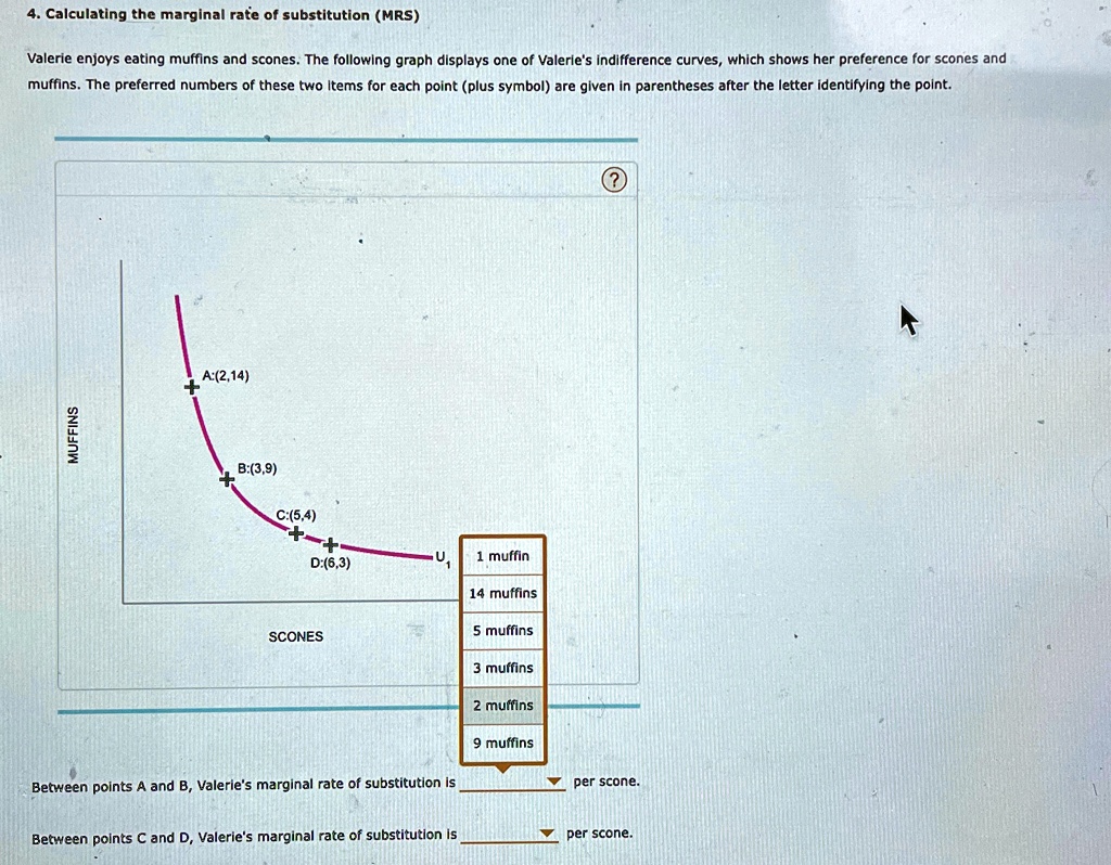 calculating the marginal rate of substitution mrs valerie enjoys eating ...