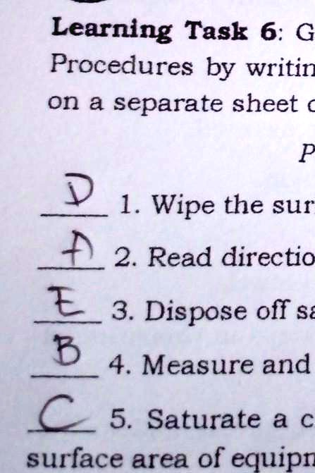 SOLVED: 'ALearning Task 6: Give the right sequence of the following ... SOLVED: 'ALearning Task 6: Give the right sequence of the following ...