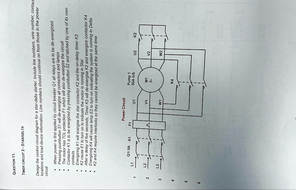 QUESTION 11. TIMER CIRCUIT 2 - STAR/DELTA Design the control circuit ...