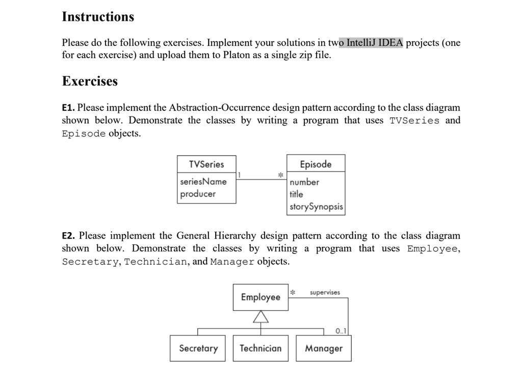 Solved Using Design Patterns In Java Software Engineering Implement Your Solutions In Two