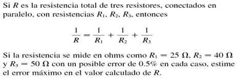 Si R es la resistencia total de tres resistores, conectados en paralelo ...