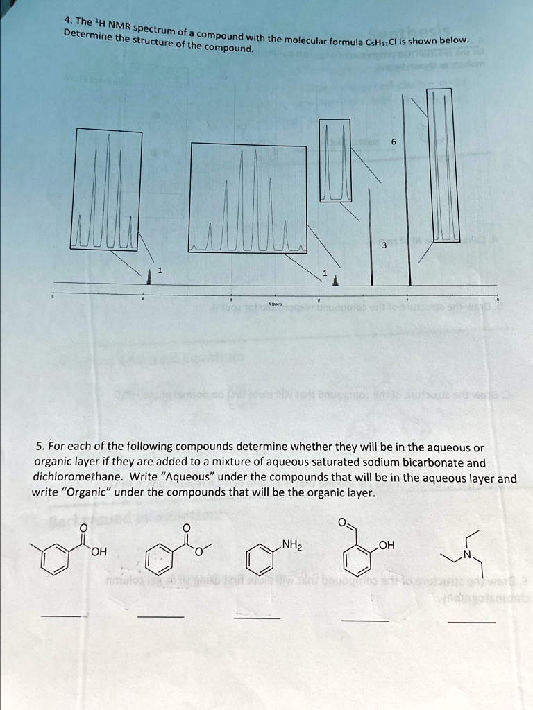 4. The ”1H NMR spectrum of a compound with the molecular formula ...