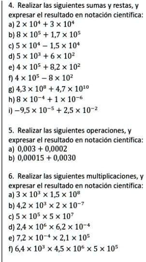realiza las siguientes sumas y restas y expresar el resultado de ...