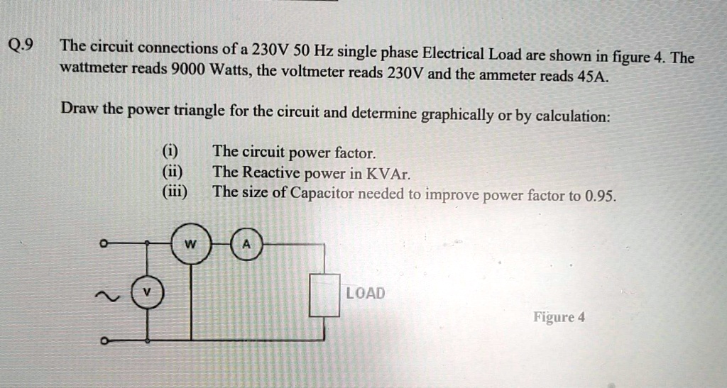 SOLVED: Q.9 The circuit connections of a 230V, 50 Hz single-phase ...