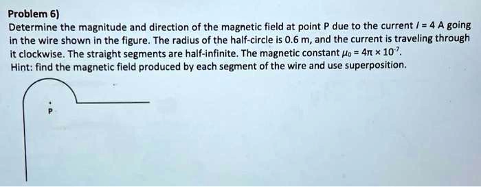 Determine the magnitude and direction of the magnetic field at point P ...