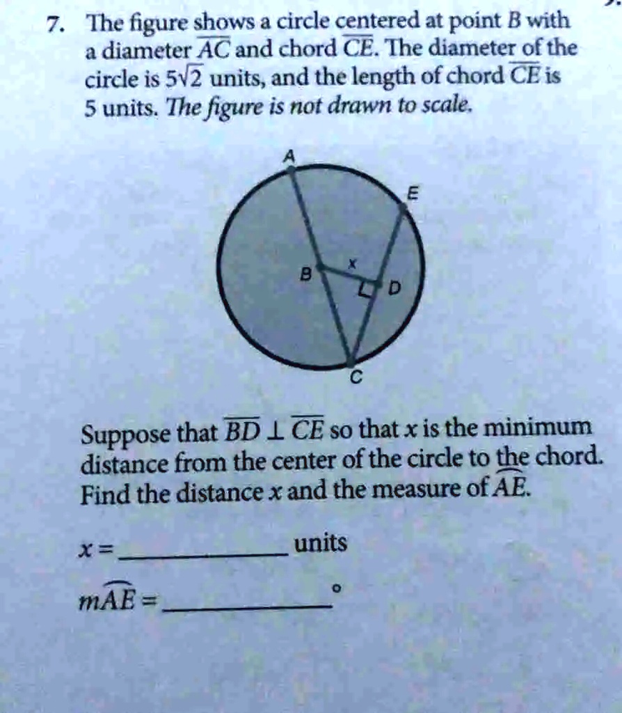The figure shows a circle centered at point B with a diameter AC and ...
