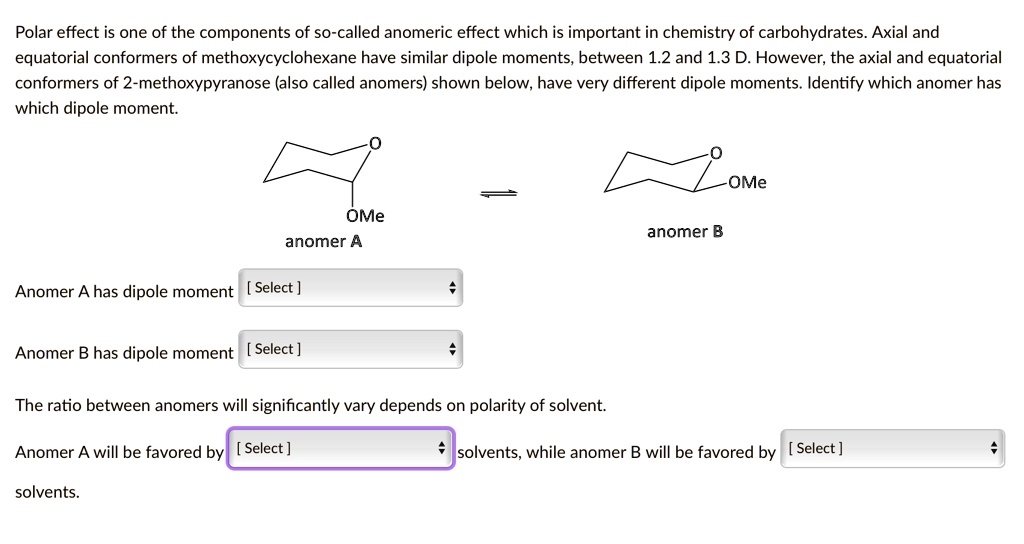 polar effect is one of the components of so called anomeric effect ...