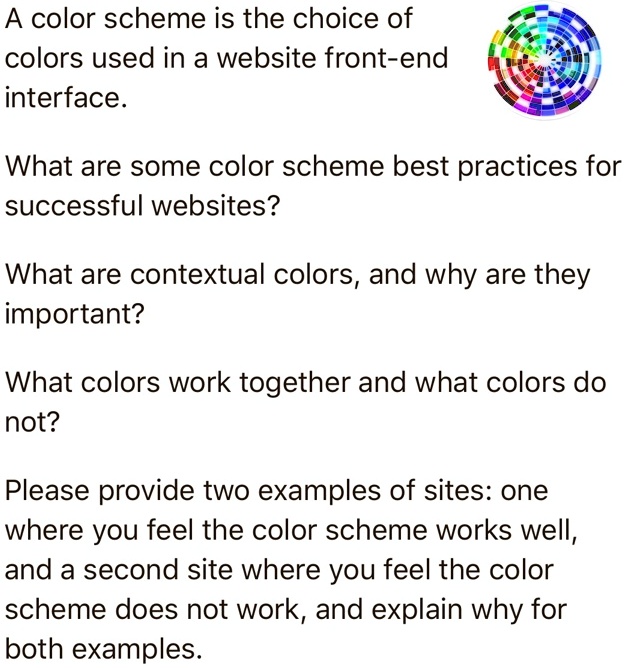 A color scheme is the choice of colors used in a website front-end ...